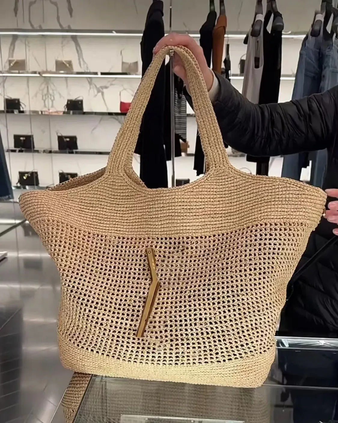 BAG ICARE IN RAFFIA – Valestia